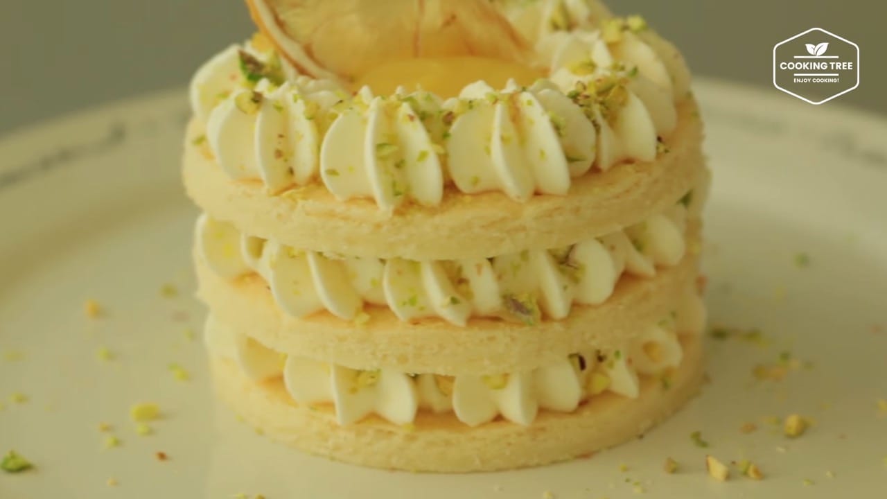 Lemon curd pistachio Mille-feuille Recipe