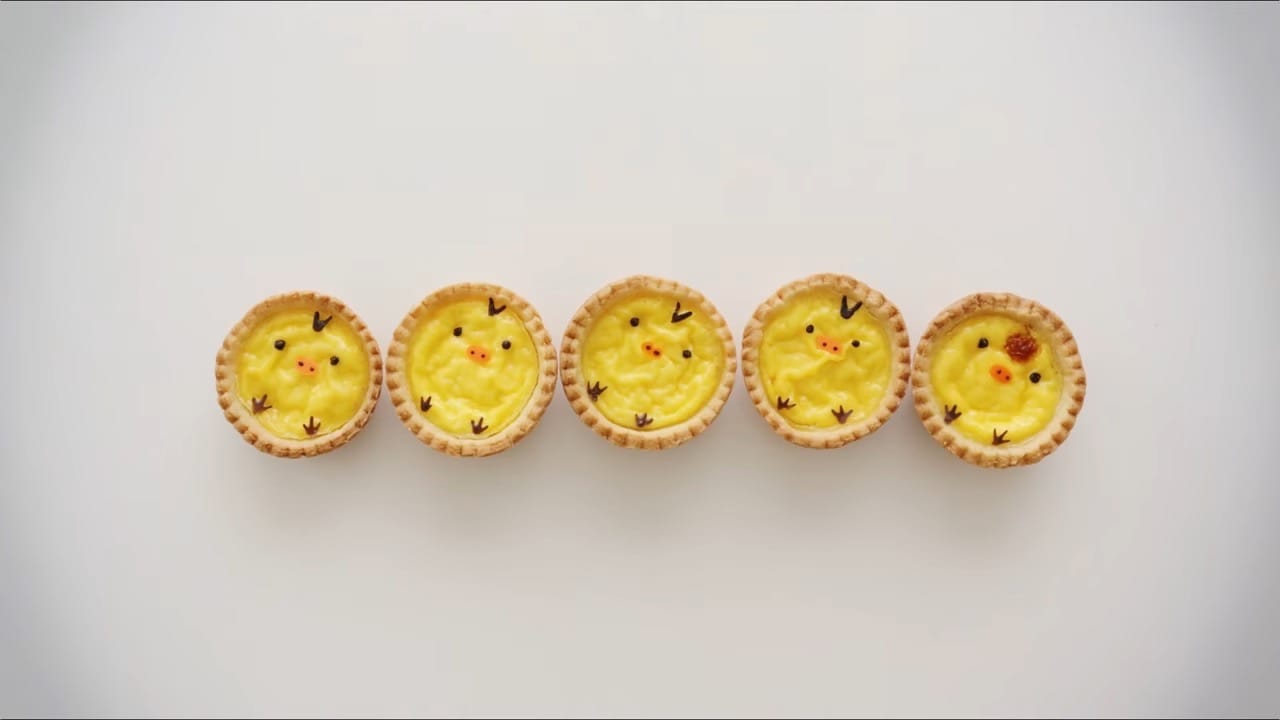 How to make Rilakkuma Kiiroitori Egg tarts