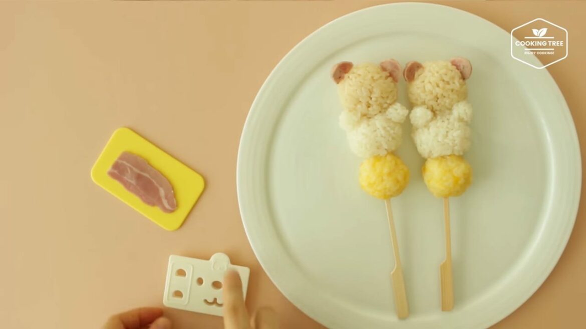 How to make Rilakkuma Rice ball Lunch Box
