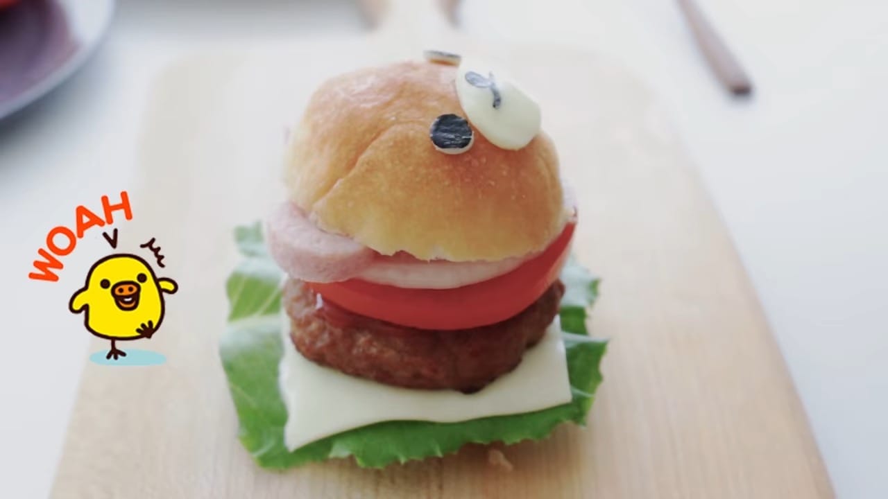 How to make Rilakkuma burger