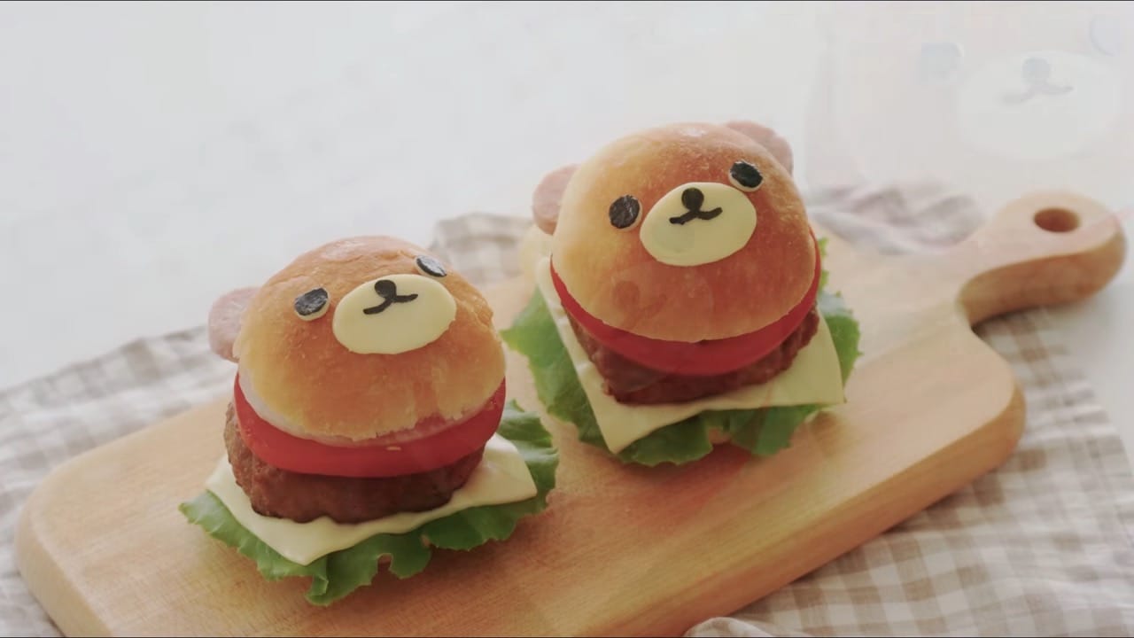 How to make Rilakkuma burger