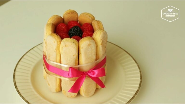 Strawberry Charlotte Recipe (Mousse cake)