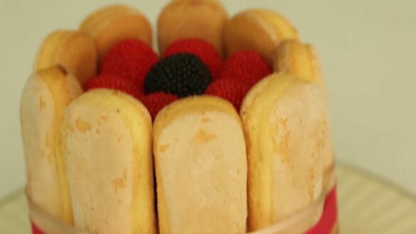 Strawberry Charlotte Recipe (Mousse cake)