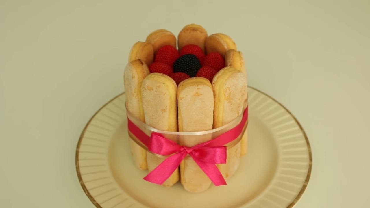 Strawberry Charlotte Recipe (Mousse cake)