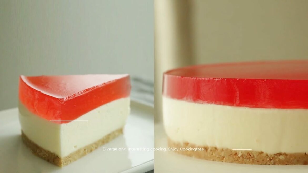 Strawberry Jelly Cream Cheese Mousse Cake Recipe