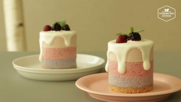 How to make Triple berry mousse cake
