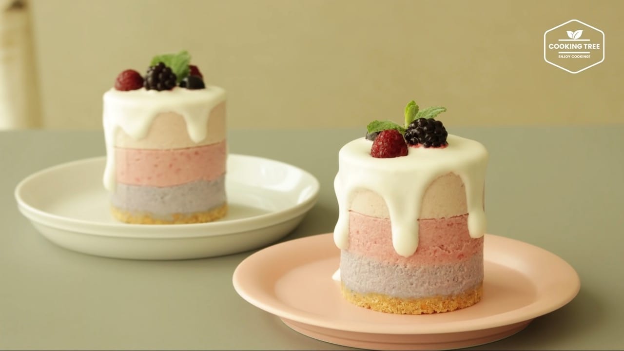 How to make Triple berry mousse cake