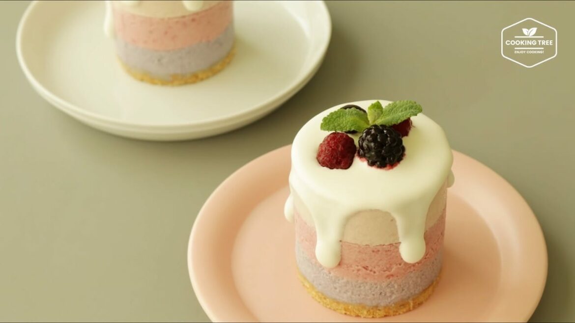 How to make Triple berry mousse cake