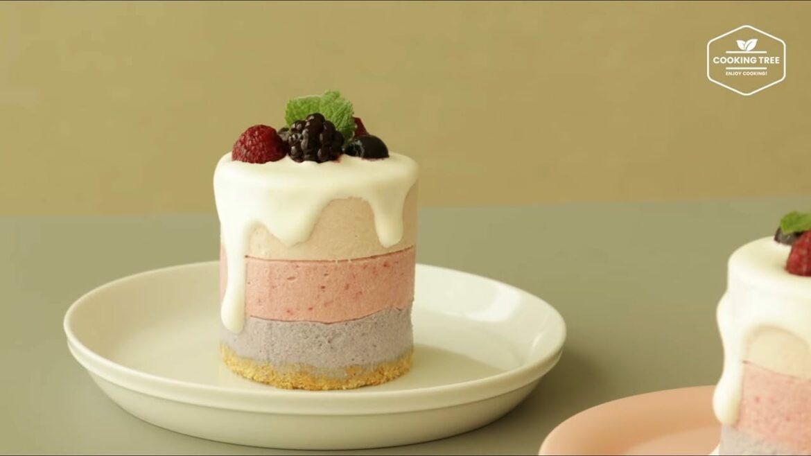How to make Triple berry mousse cake
