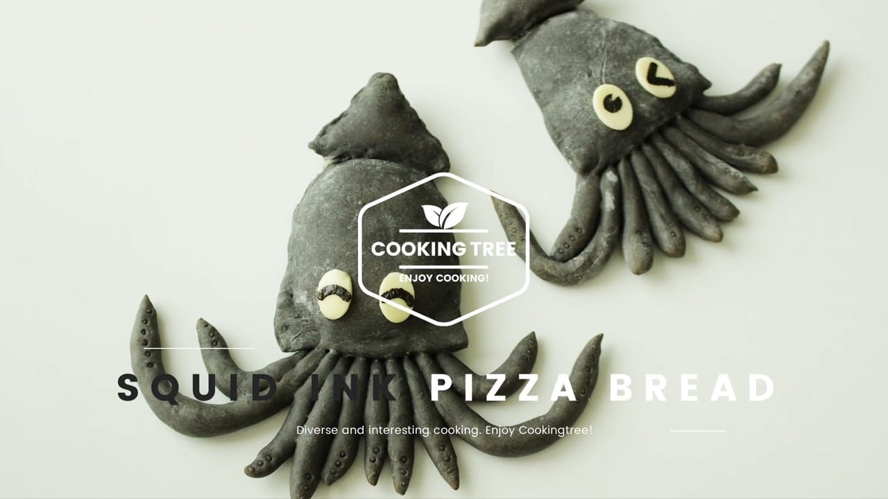 How to make squid ink pizza bread