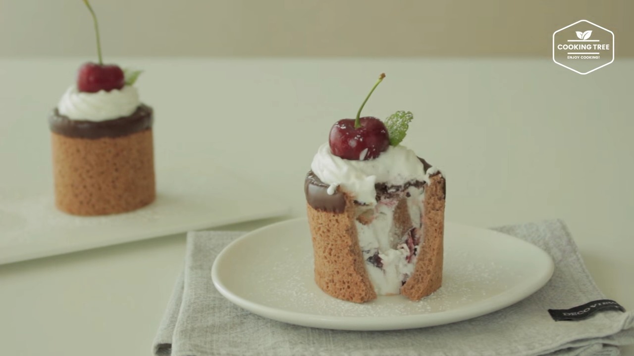 Cherry chocolate Roll cake Recipe
