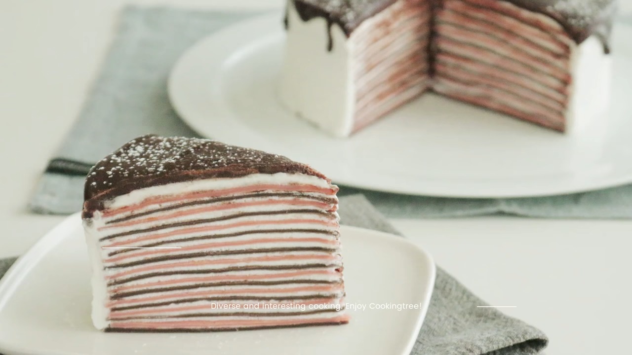 Chocolate strawberry crepe cake Recipe