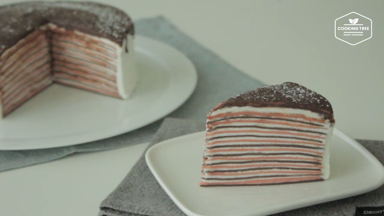 Chocolate strawberry crepe cake Recipe