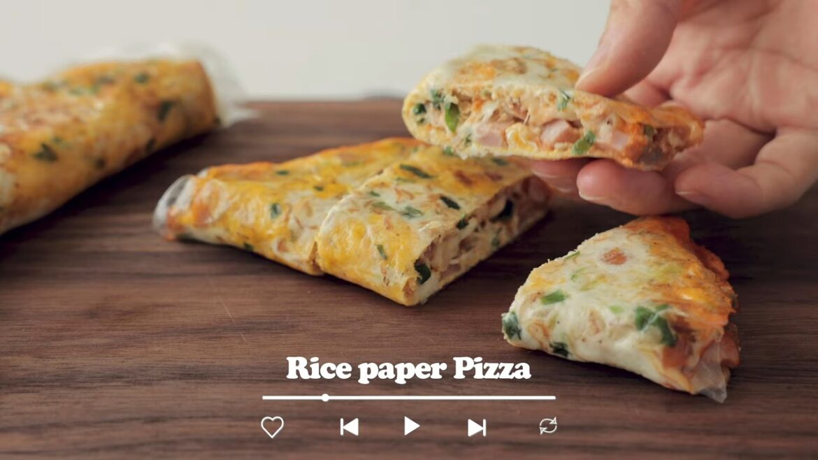 Easy Vietnamese Pizza, Rice paper Recipe - Cooking Tree