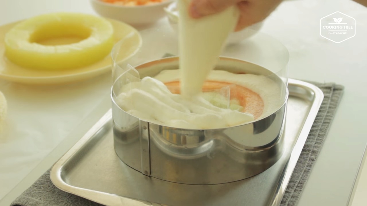 Green & Red melon cake Recipe