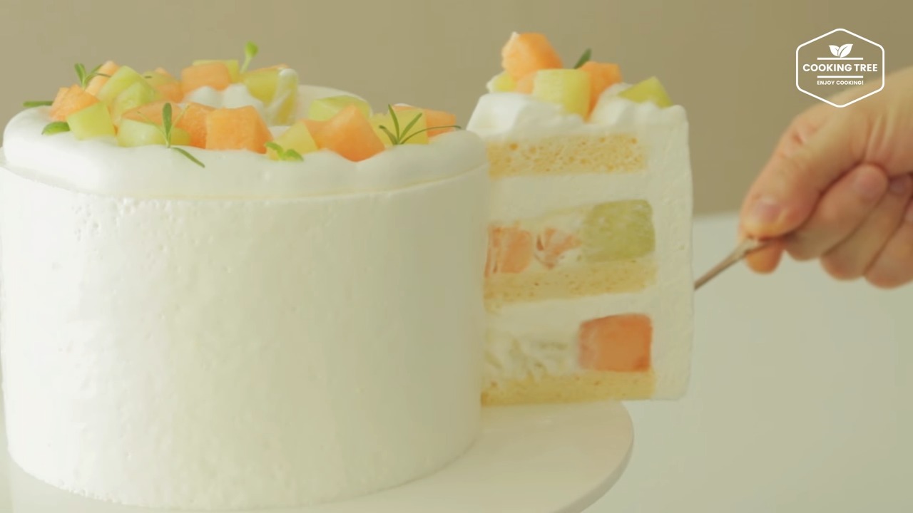 Green & Red melon cake Recipe
