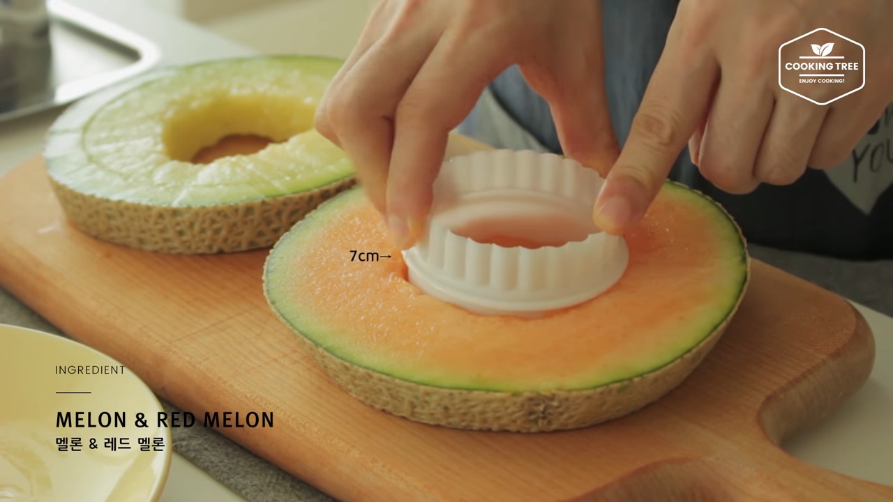 Green & Red melon cake Recipe