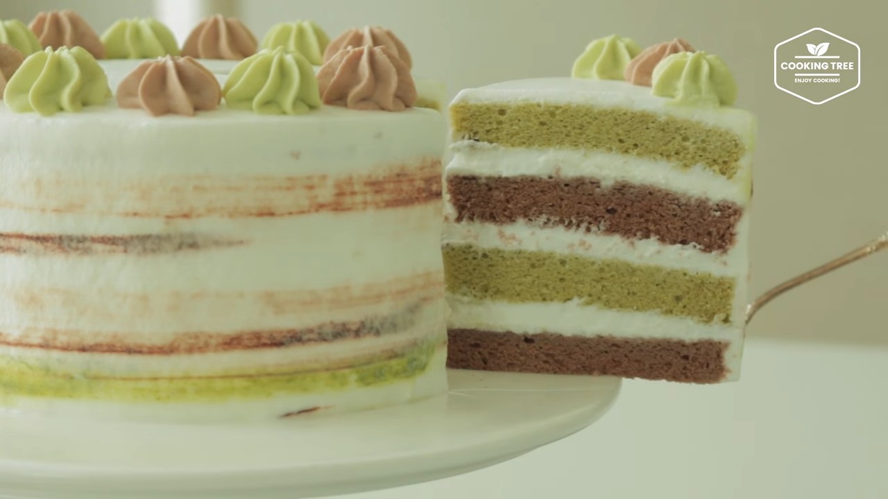 Green tea chocolate cake Recipe