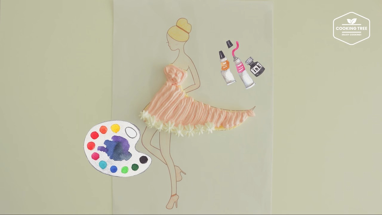 Making an Edible Dress~ cake idea for kids - Cooking tree
