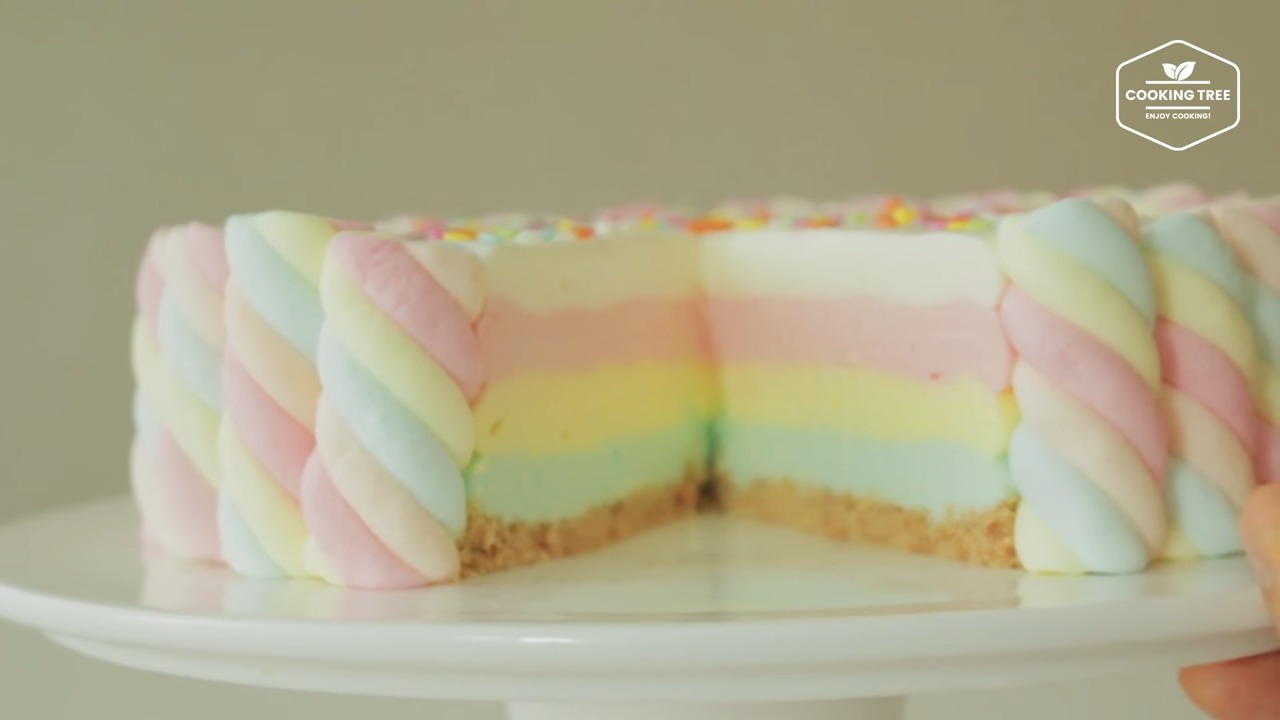 Marshmallow pastel cheesecake Recipe