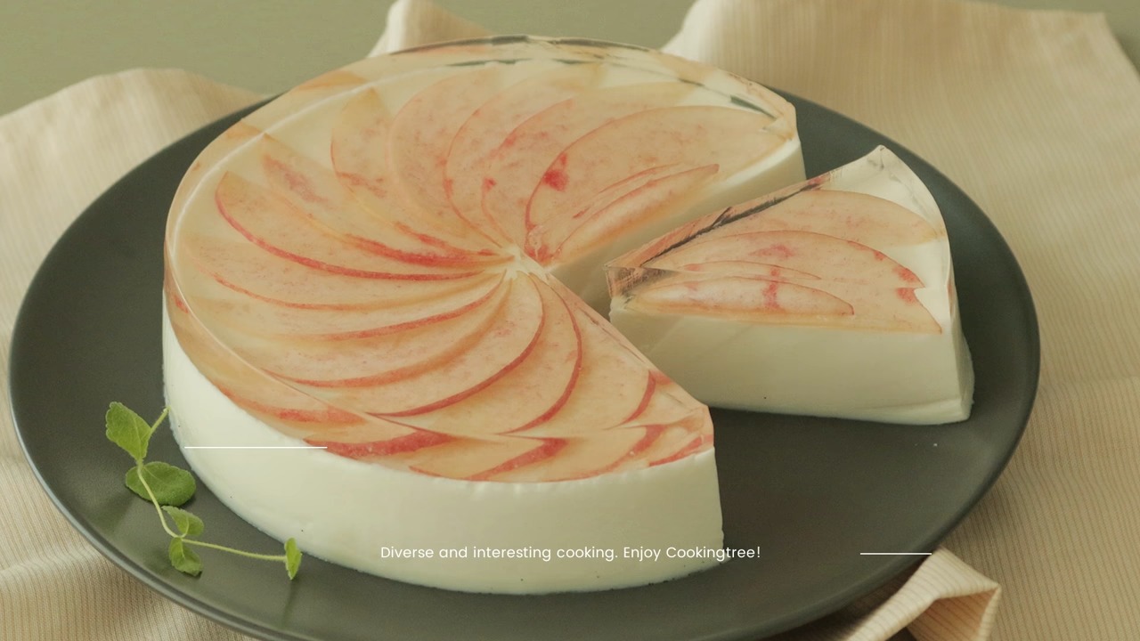 Peach panna cotta cake Recipe