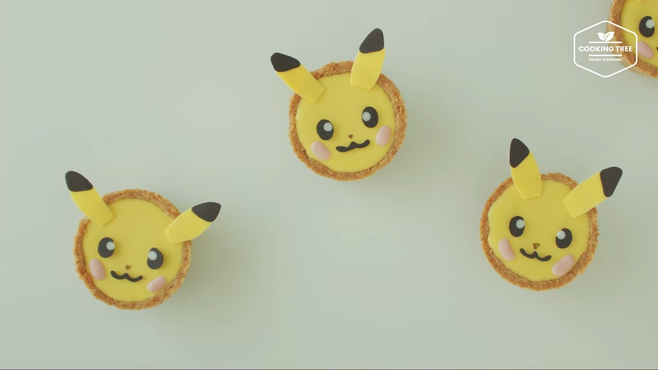 Pikachu Banana cream Tart Recipe