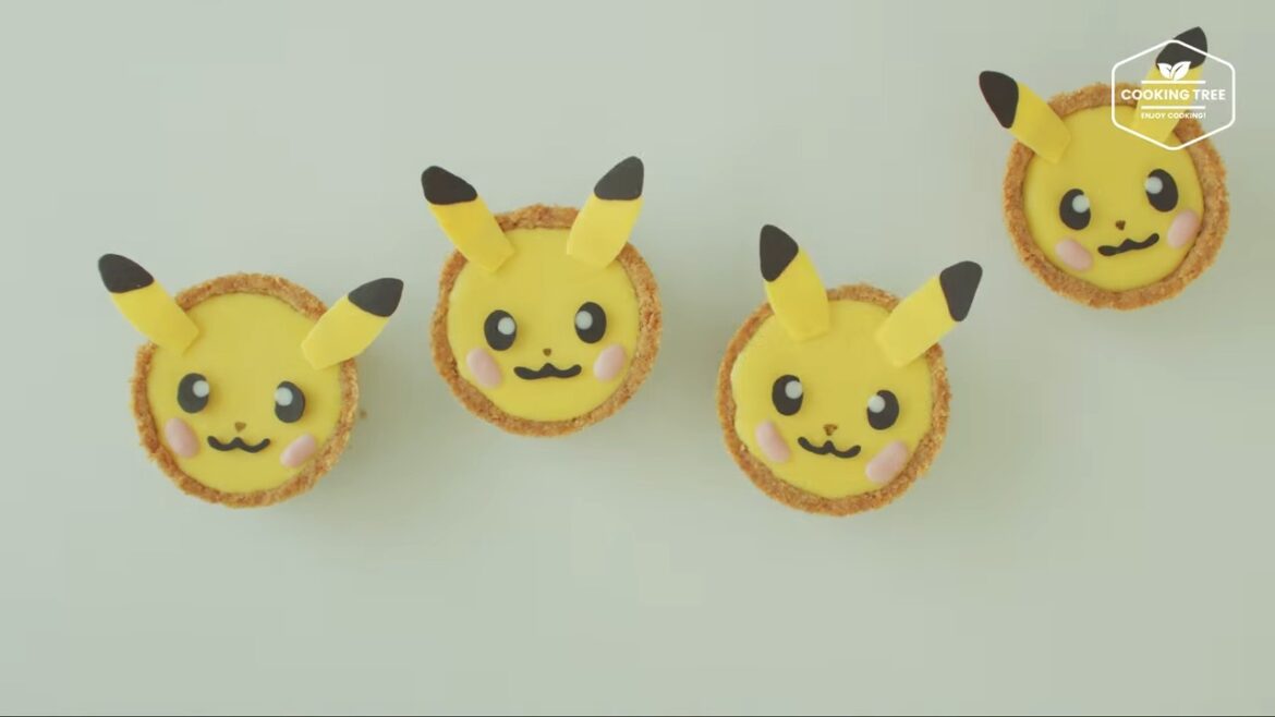 Pikachu Banana cream Tart Recipe