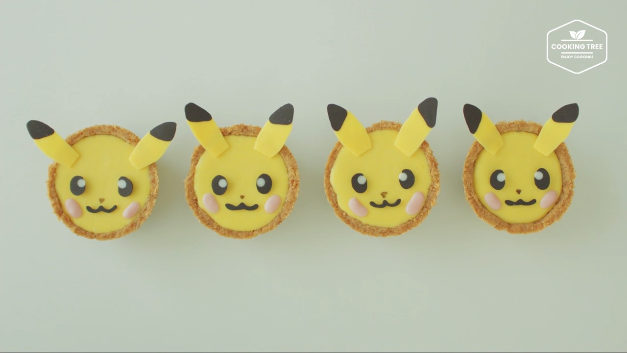 Pikachu Banana cream Tart Recipe