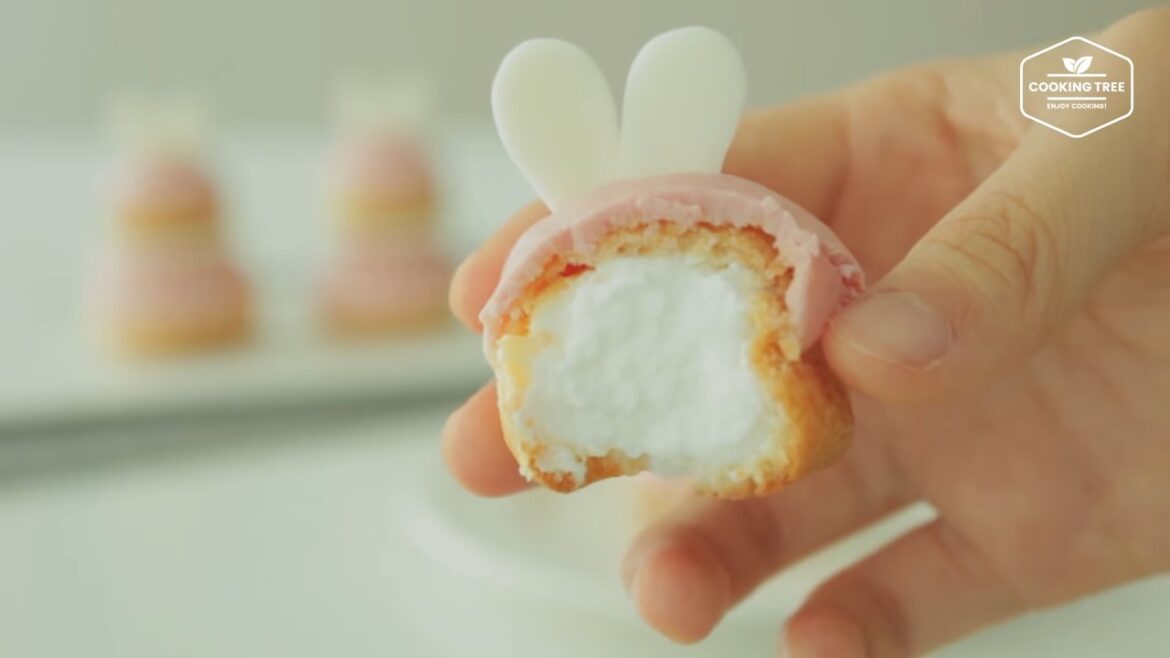 Pink Rabbit Cookie Choux (Cream puff) Recipe