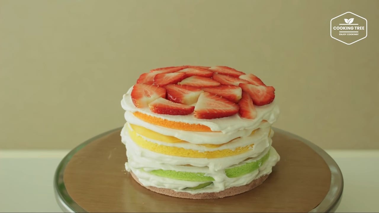 Rainbow fruit cake Recipe