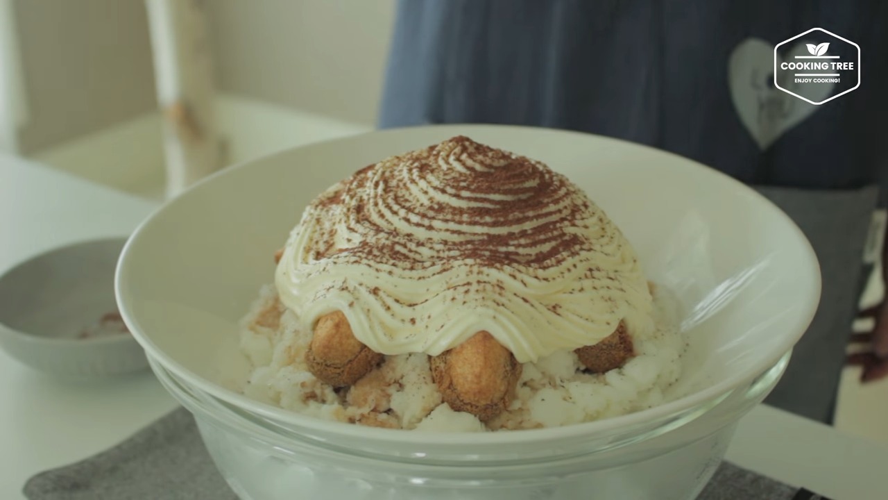 Tiramisu Shaved Ice (Bingsu) Recipe