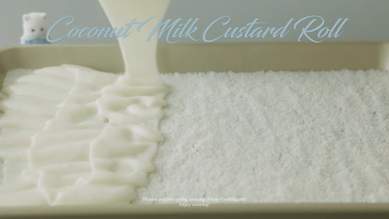 Coconut Milk Custard Roll - Cooking Tree