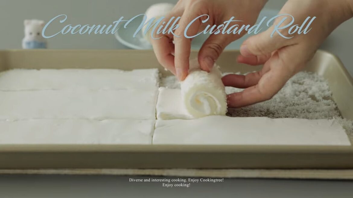 Coconut Milk Custard Roll - Cooking Tree