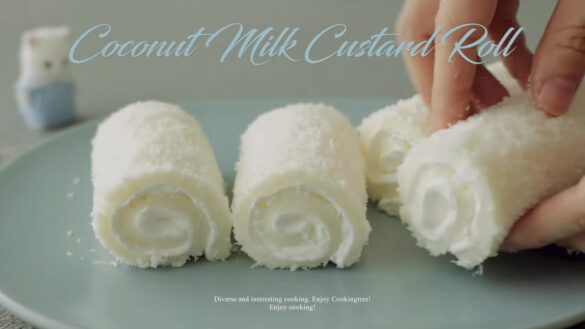 Coconut Milk Custard Roll - Cooking Tree
