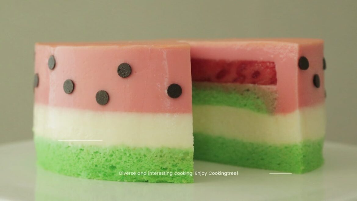 Watermelon Mousse Cake Recipe