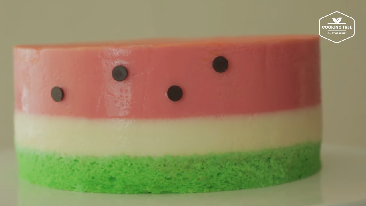 Watermelon Mousse Cake Recipe