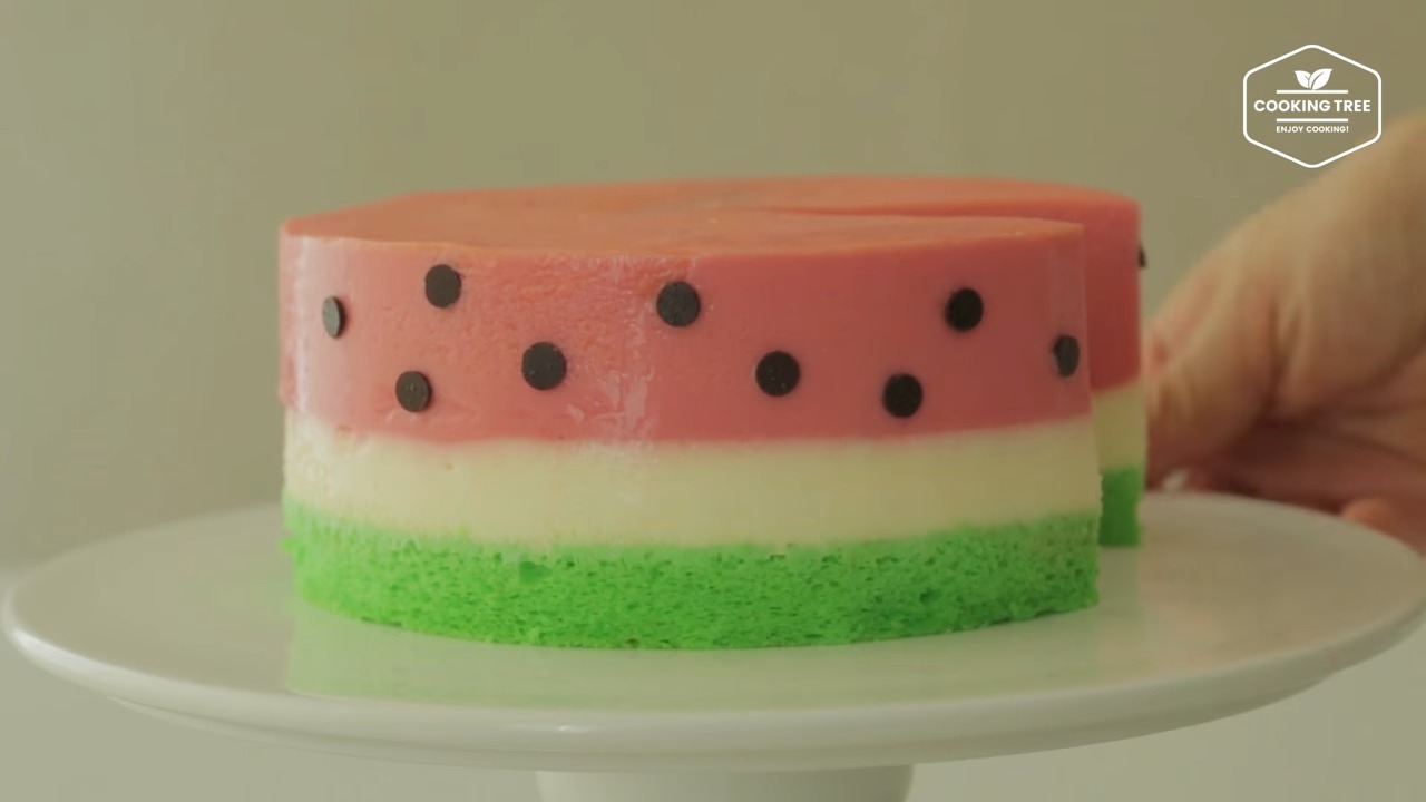 Watermelon Mousse Cake Recipe