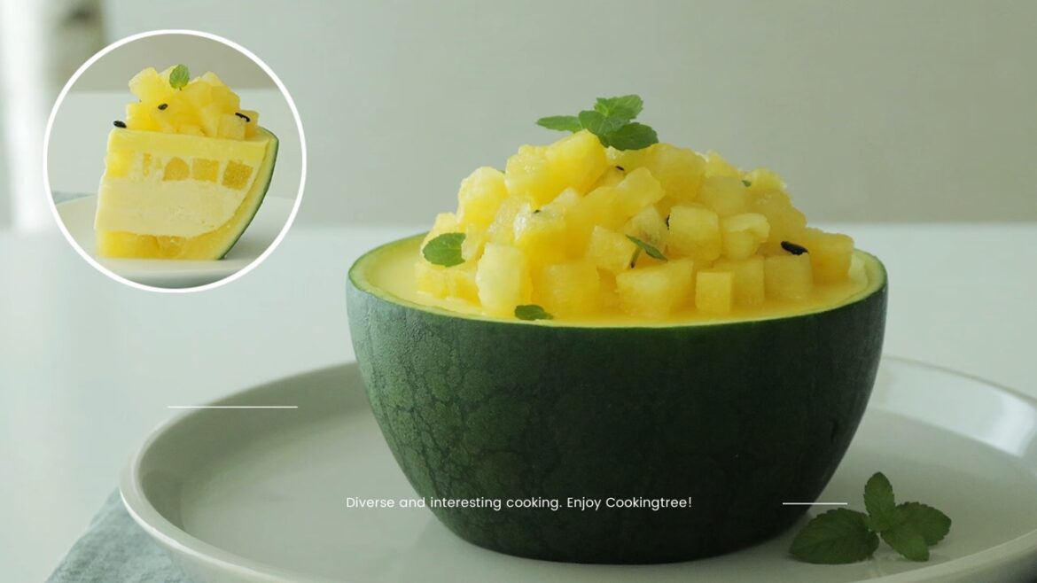 Yellow Watermelon Mousse cake Recipe