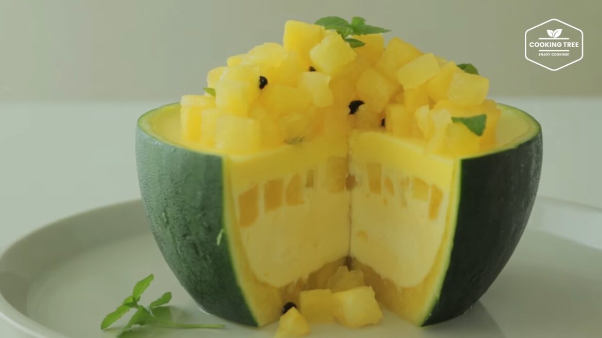 Yellow Watermelon Mousse cake Recipe