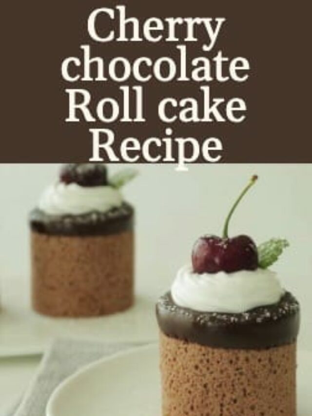 Cherry chocolate Roll cake Recipe - Cooking Tree