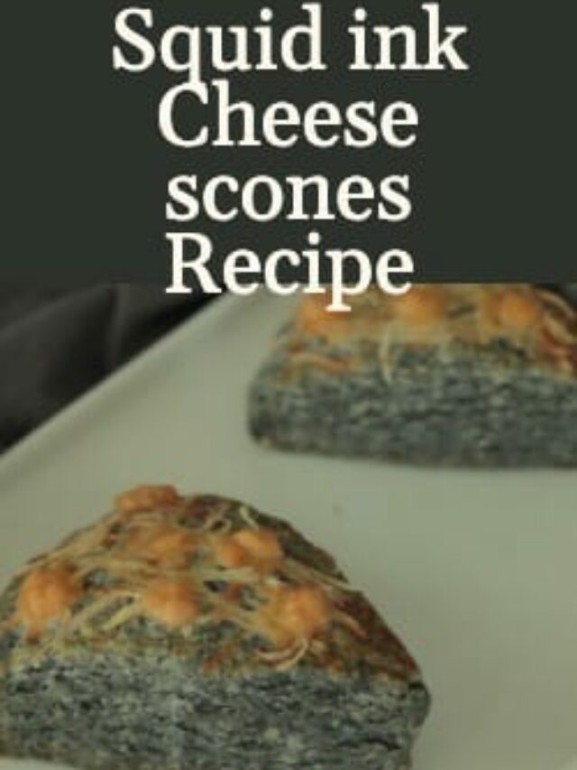Squid ink Cheese scones Recipe - Cooking Tree