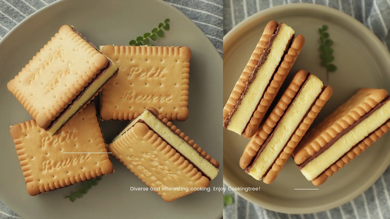 Cheese cake biscuit sandwich Recipe