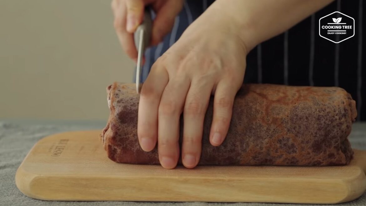 Choco Crepe Roll Cake Recipe