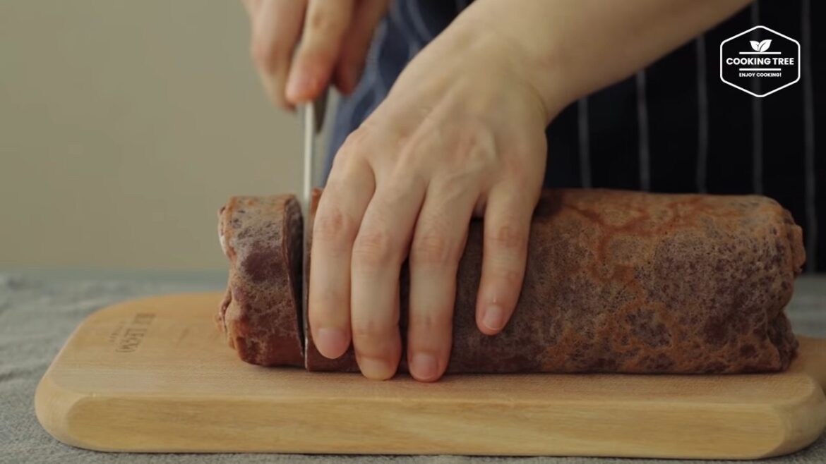 Choco Crepe Roll Cake Recipe