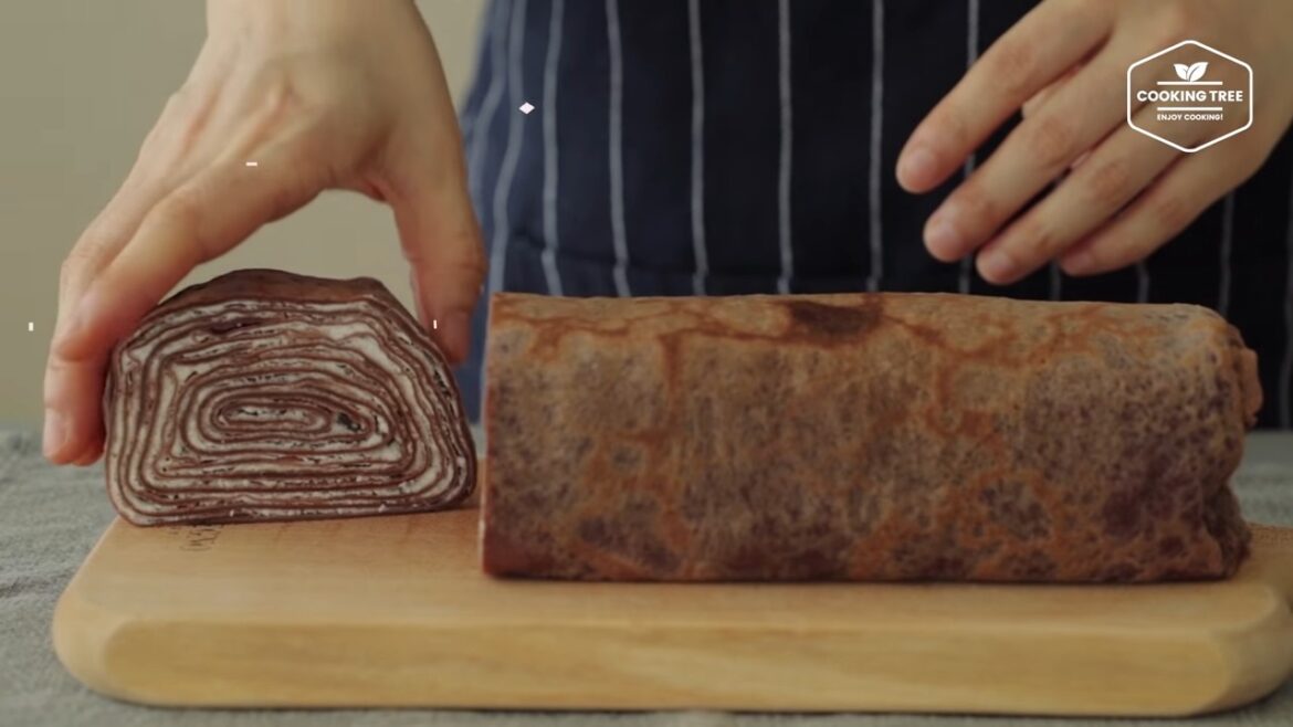 Choco Crepe Roll Cake Recipe