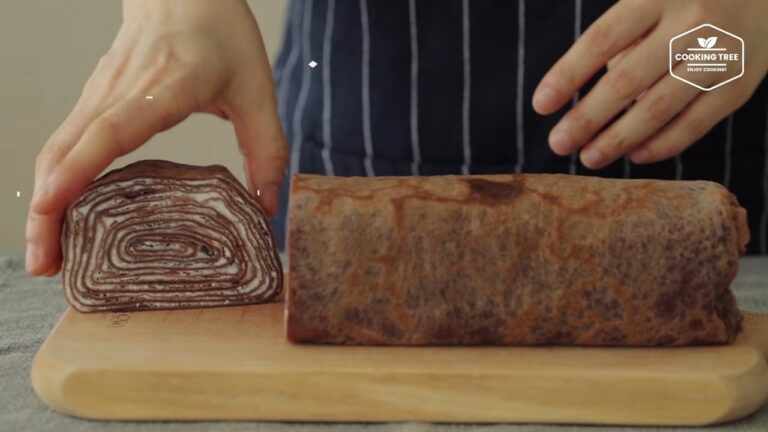 Choco Crepe Roll Cake Recipe