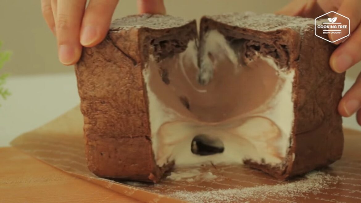 Chocolate cube cream puffs (choux) Recipe