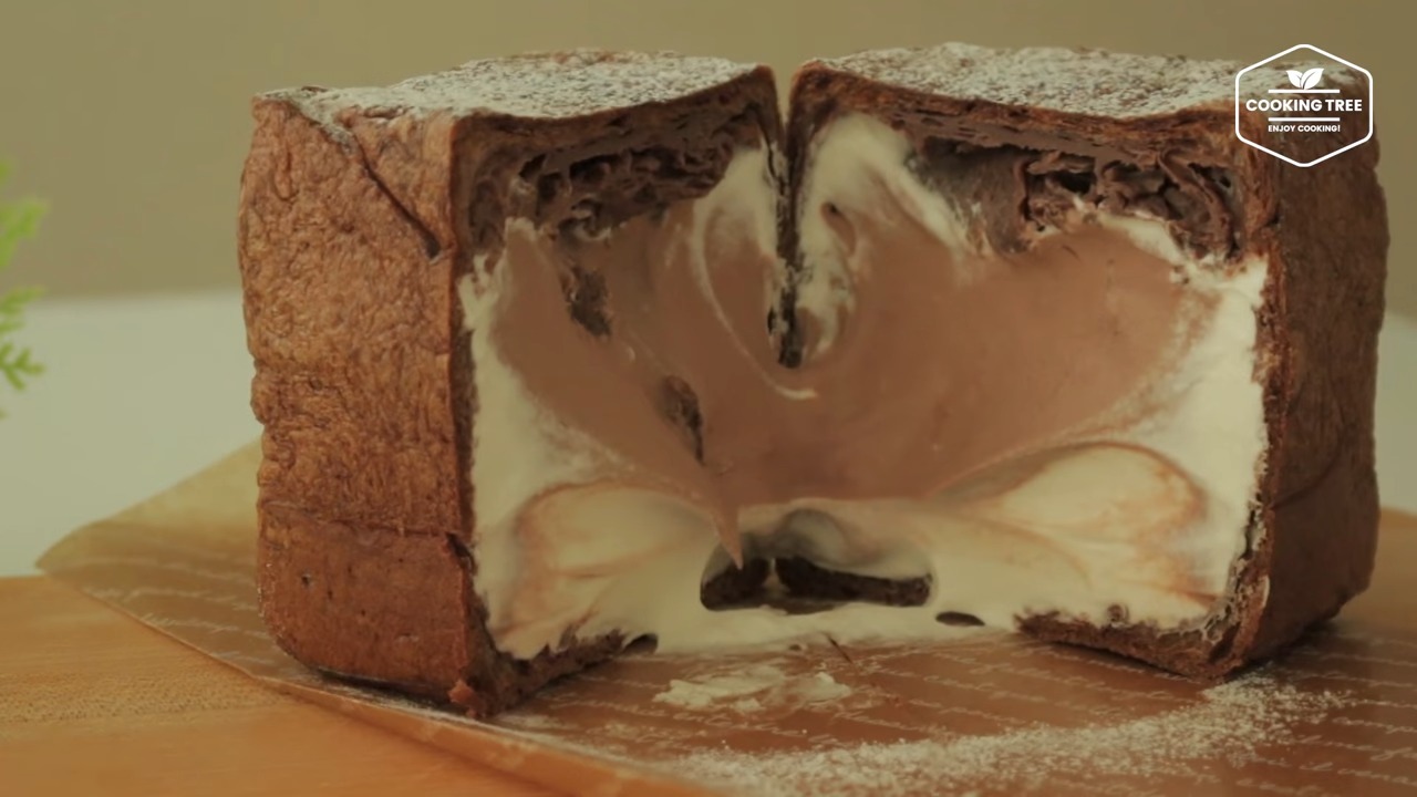 Chocolate cube cream puffs (choux) Recipe