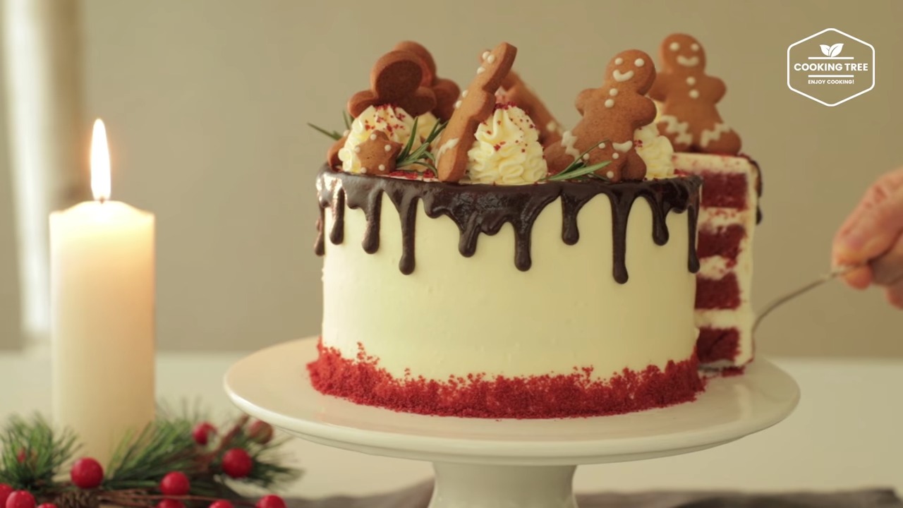 Christmas Red velvet cake Recipe
