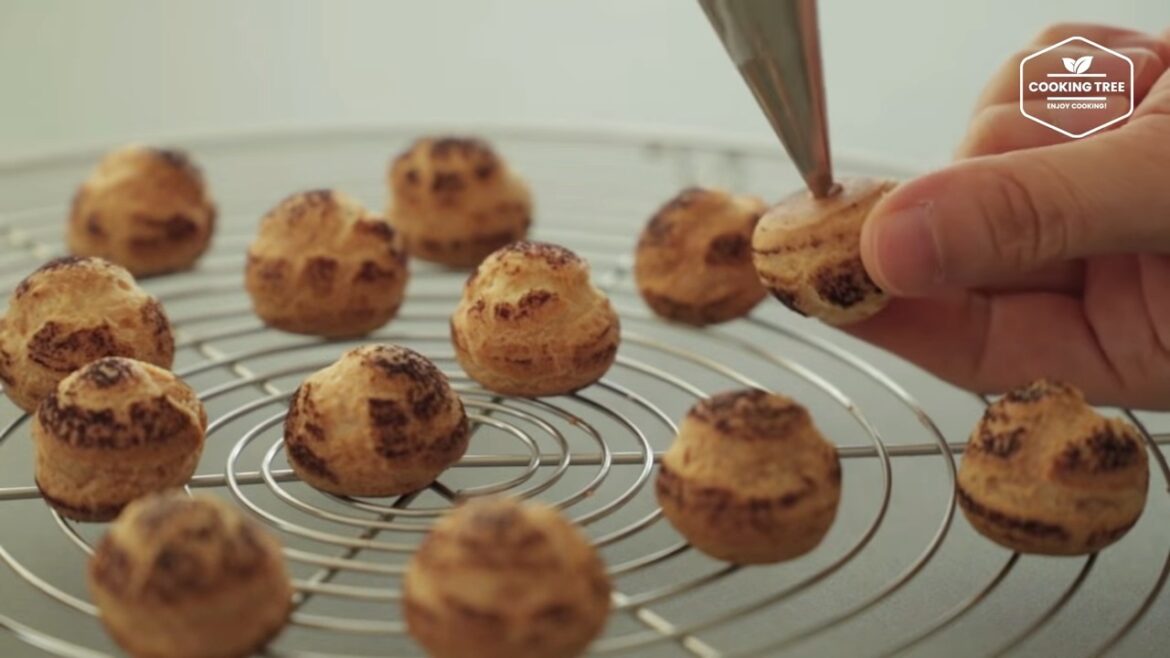 Cocoa meringue choux Cream puffs Recipe